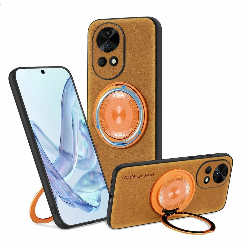 Чехол на Хуавей Нова 12/ Нова 13 с поддержкой MagSafe/ Чехол для Huawei Nova 12/ Nova 13 с вращающимся на 360 градусов кронштейном, сильным магнитом, автомобильный держатель