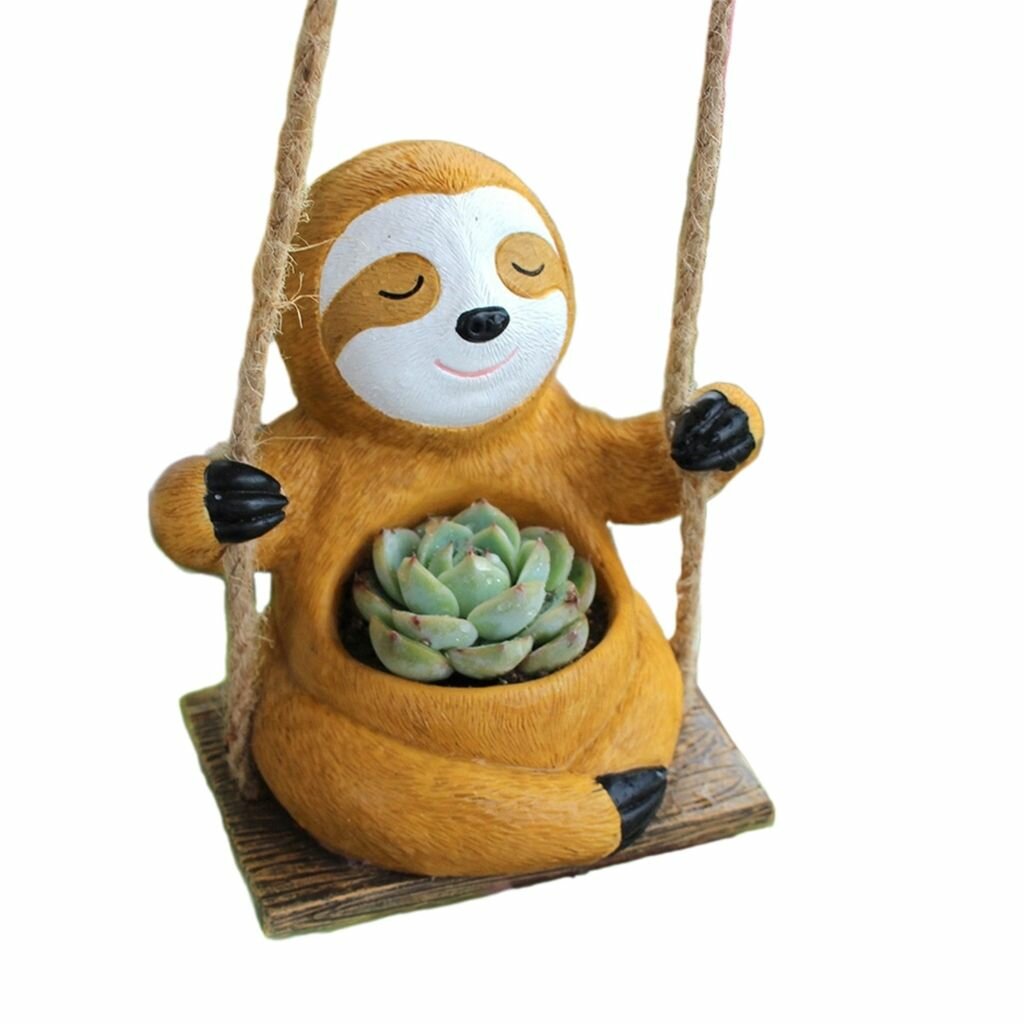 Ленивцы, качели, композиция для цветов, подвесной гамак, корзина со статуей