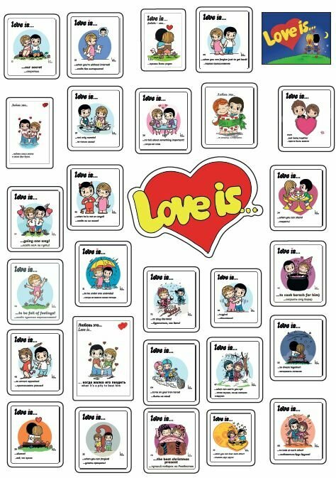 Набор наклеек Love is