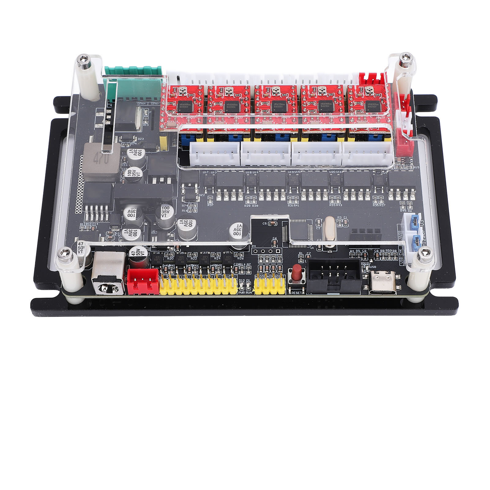 Гравировальный станок с ЧПУ 32 бит 4 оси контроллер плата 40000 мм/мин тип C оси Y двухприводная материнская плата для 300 Вт 500 Вт шпинделя офлайн