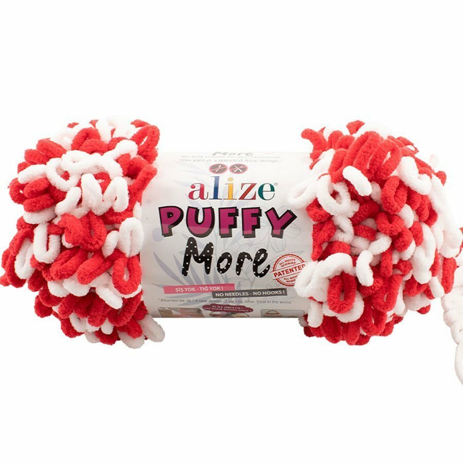 Пряжа Alize PUFFY MORE 6556 принт (2 мотка)