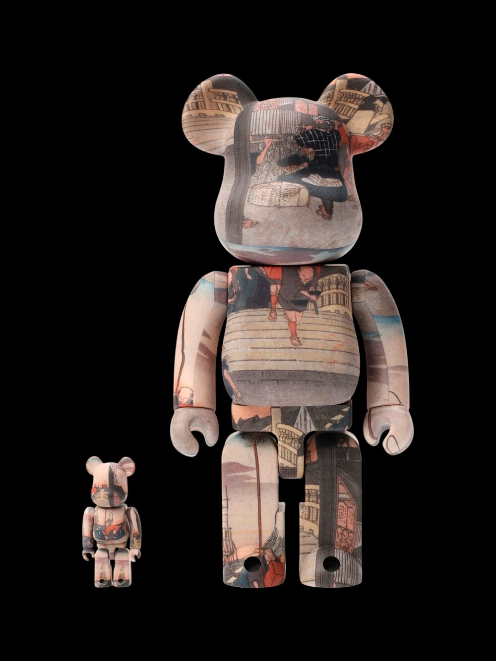 Коллекционная оригинальная фигура Bearbrick Tokyo National Museum Hiroshige Utagawa Nihonbashi 400% 100% / 28 см высота