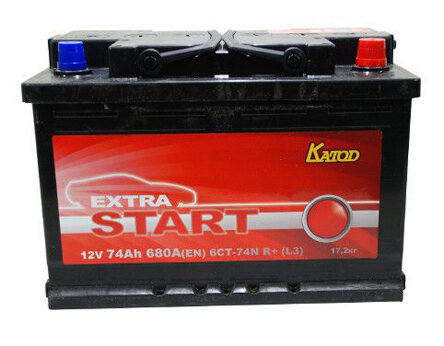 Аккумулятор автомобильный Extra Start 6СТ-74 обр. 278x175x190