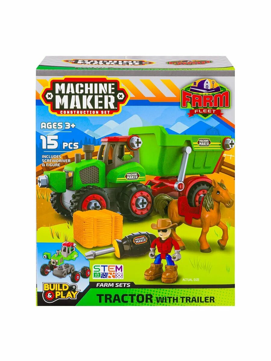 Набор Nikko Farm «Трактор, прицеп и аксессуары»