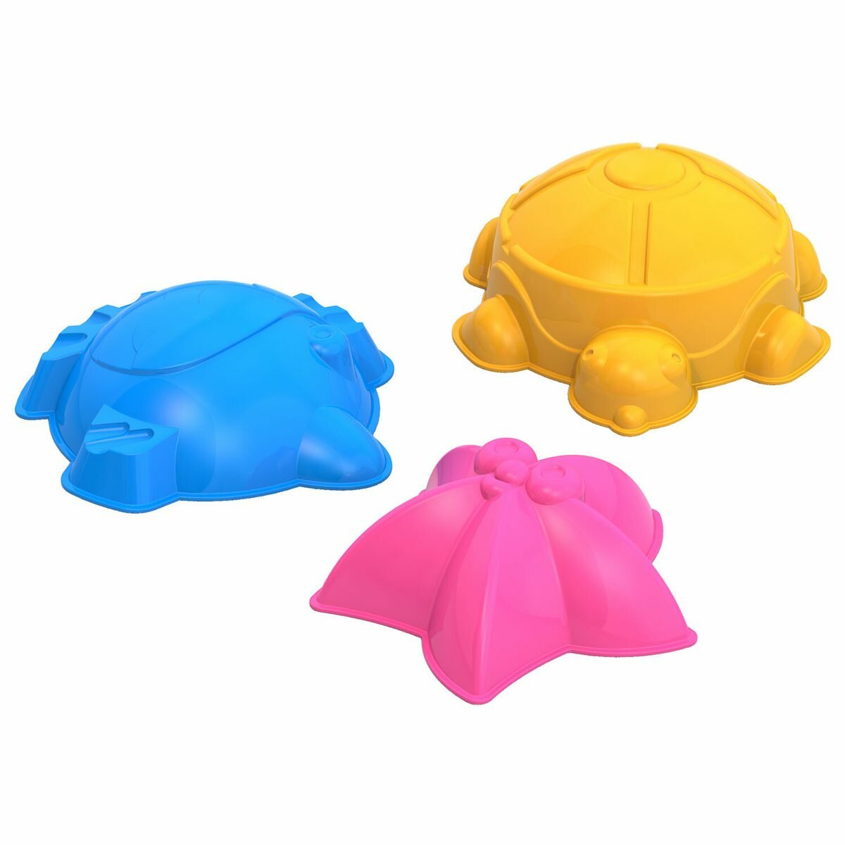 Формочки для песка "Морские", набор 3шт, размер единицы 8x8x9см, Нордпласт (29)