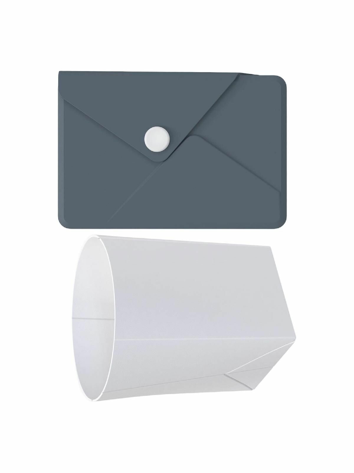 Фляга спортивная, Складной стакан для воды для путешествий на открытом воздухе-серо-синий