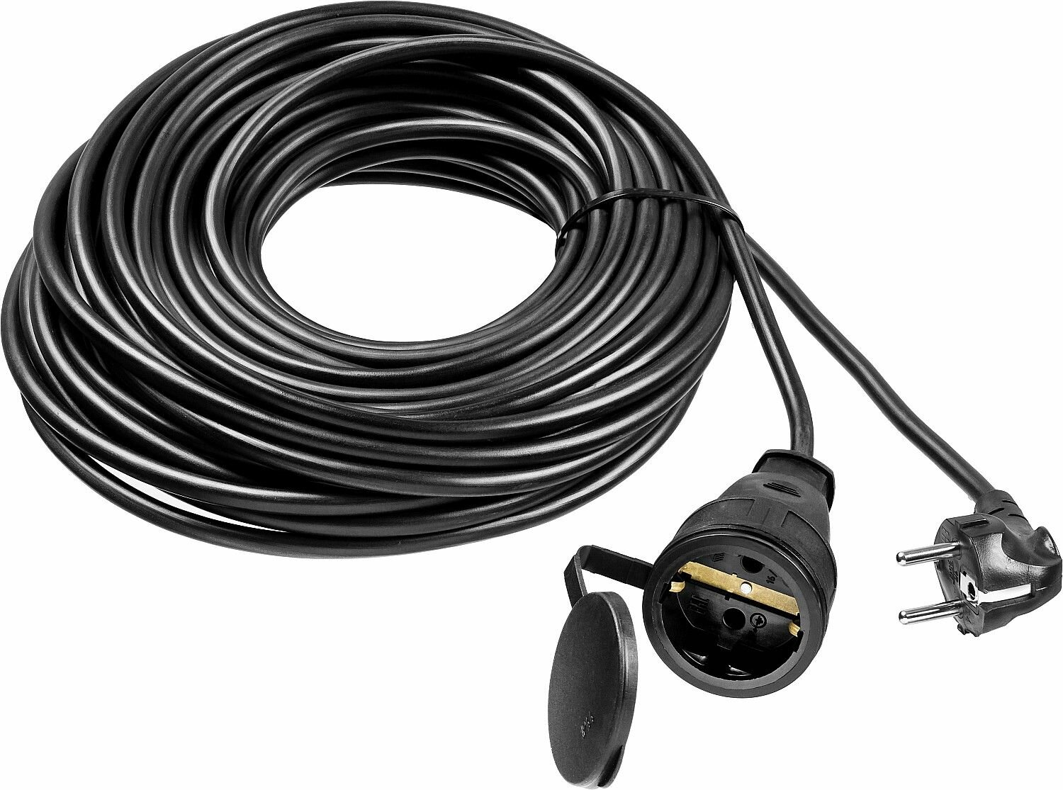 Силовой удлинитель-шнур ЗУБР ПВС-315-Ш, 3 х 1.5 мм2, 20 м, IP44, 3500 Вт 55020-20