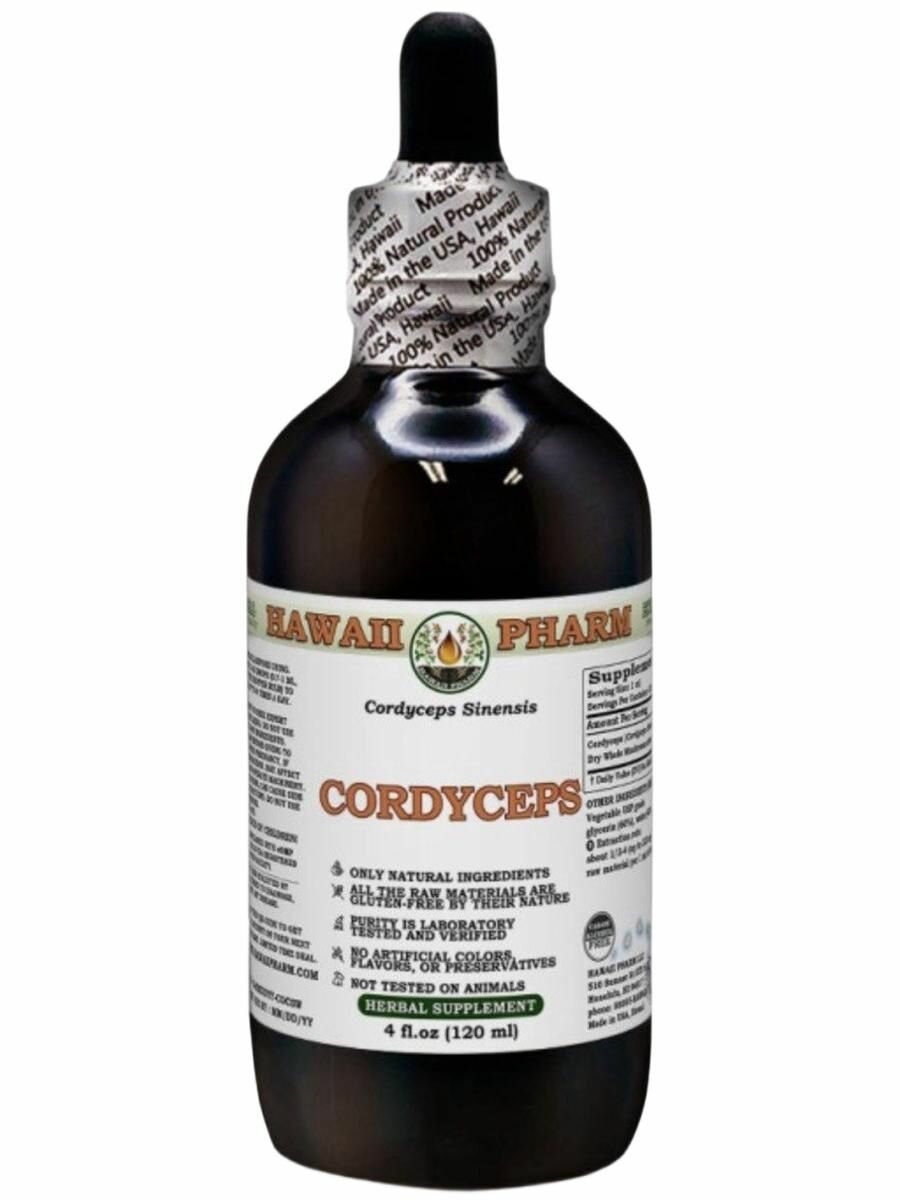 Hawaii Pharm, Cordyceps, Кордицепс, жидкий экстракт для иммунитета, 120мл