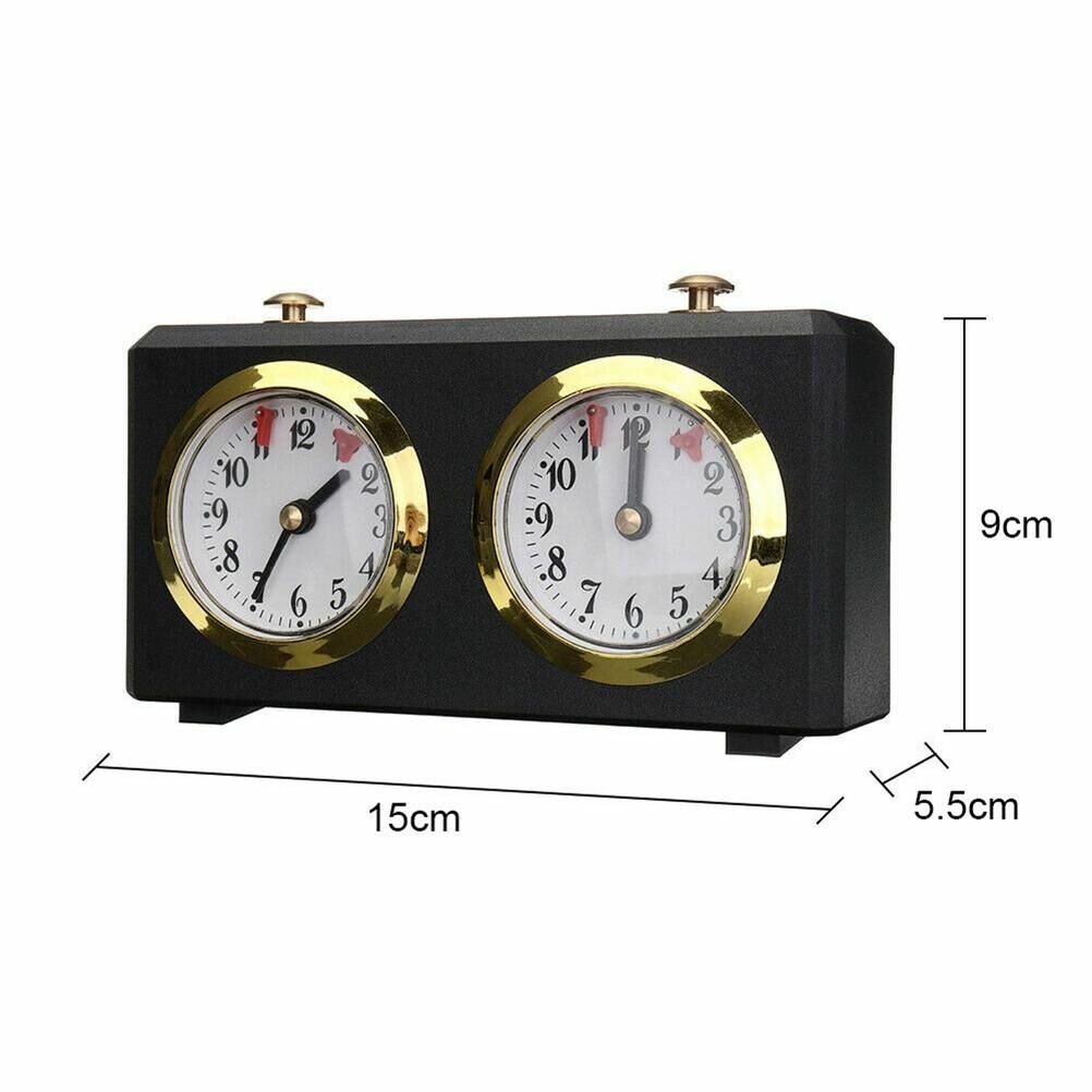 Шахматный таймер для международных шахмат, классический стиль, без батареи, черный, 15 x 5.5 x 9 см