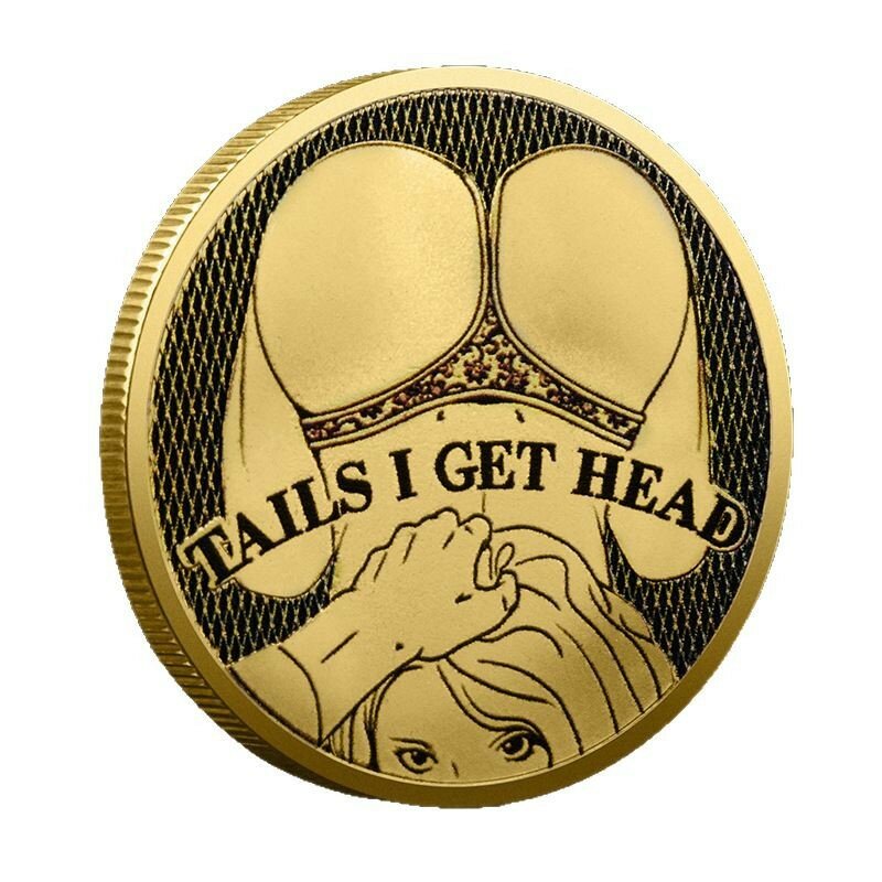 Эротическая памятная монета с изображением сексуальной леди, двусторонняя монета с золотым покрытием, уникальная коллекционная монета на взрослую тематику, необычная монета на удачу для коллекции или демонстрации, высококачественный материал из желез