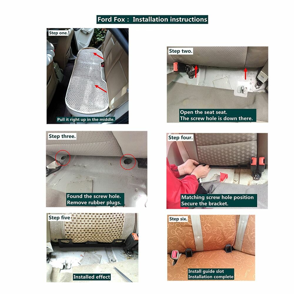 Универсальный комплект для крепления детского автомобильного сиденья для замены разъема ремня безопасности ISOFIX для Ford Focus