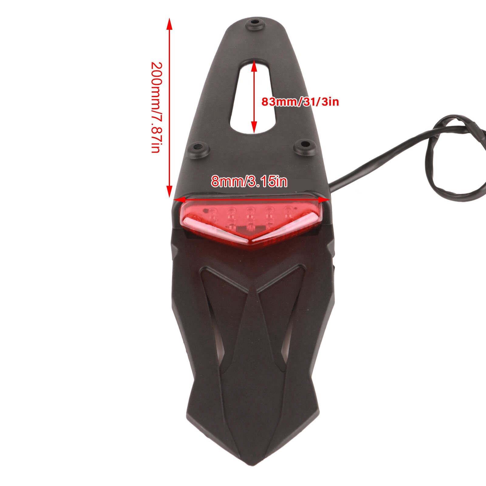 Заднее крыло мотоцикла, стоп-сигнал, 12 светодиодов, брызговик для велосипеда, задний фонарь, замена для Suzuki KL250 RMZ250 DRZ50 DRZ125, красный