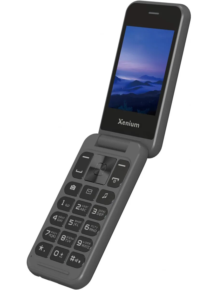 Мобильный телефон X680 темно-серый раскладной 2Sim 2.8"
