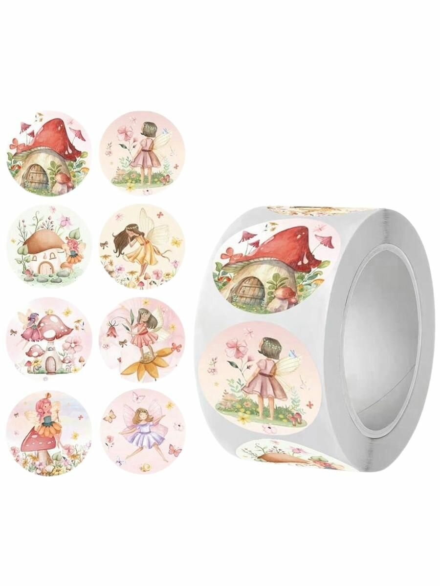 Детские наклейки, 500 шт./рулон