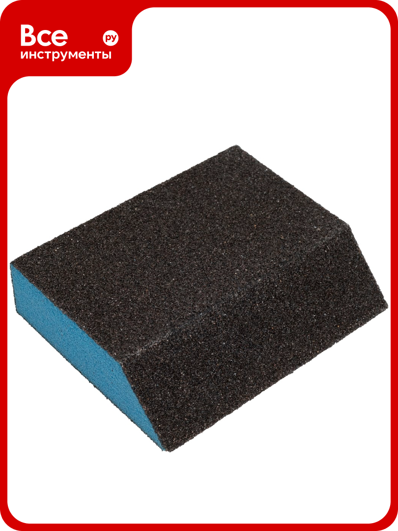 Губка шлифовальная комбинированная SM Sand Master, абразивная губка с резиновой основой для металла и дерева