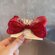 Бордовая тиара-бант для девочки