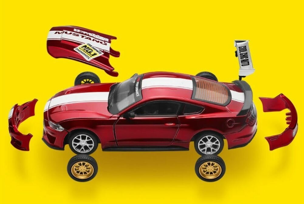 Эксклюзивный макет Ford Mustang 2018, красный, 1 к 42