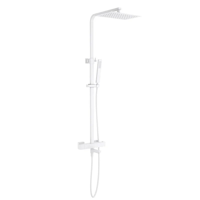 Душевая стойка Timo Tetra-Thermo SX-0169/16 с термостатом, матовая белая
