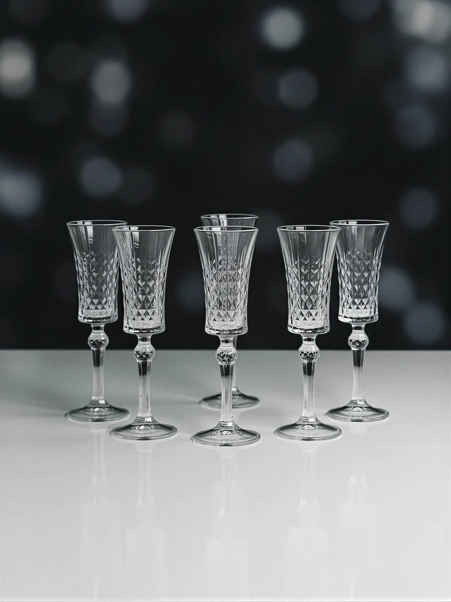 Набор фужеров 6 шт 150 мл. Коллекция "Кристалл" в подарочной упаковке. Lenardi. Стекло.