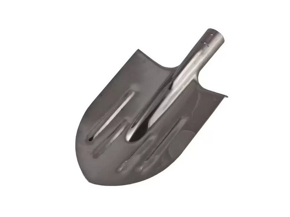 Лопата штыковая остроконечная сталь, вес 800гр / Лопата без черенка