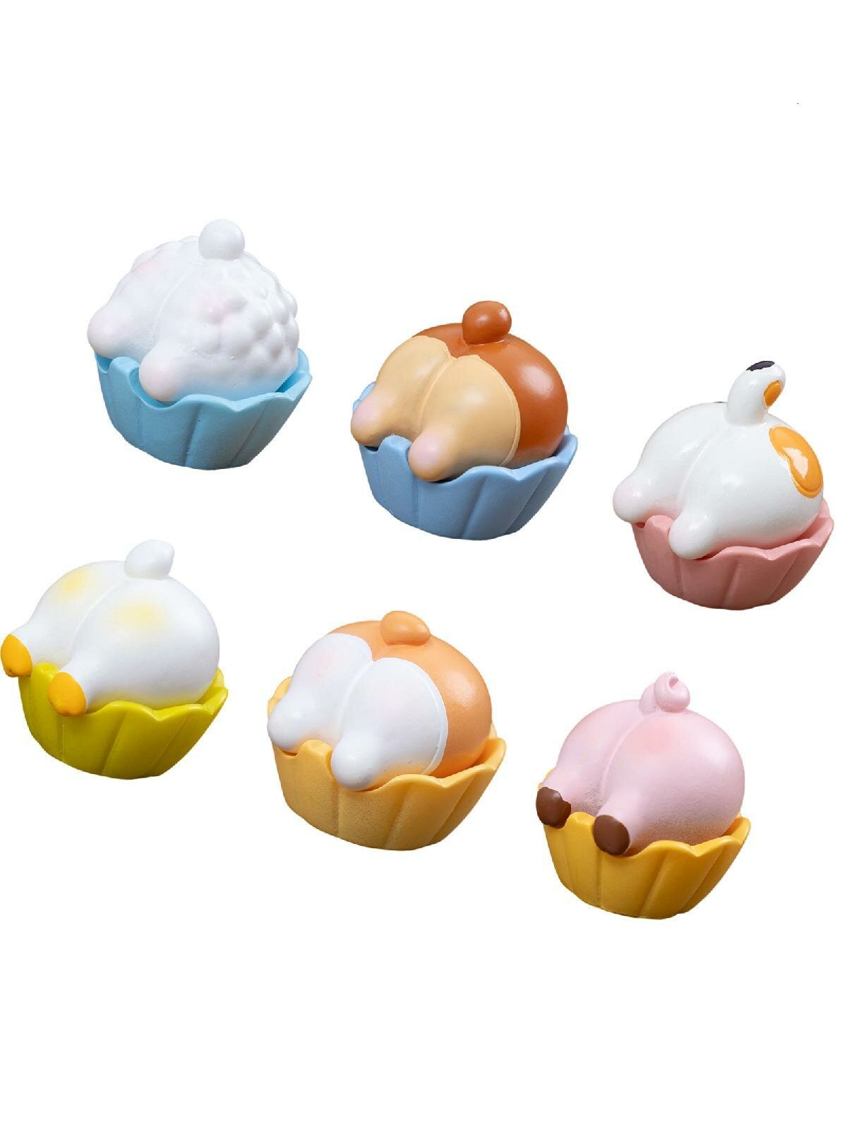 Фигурки в виде чашки для торта Мини-декоры в виде чашки для торта Водонепроницаемые Наборы игрушек Миниатюрные Кукольные Садовые Фигурки в виде топперов для торта для вечеринки