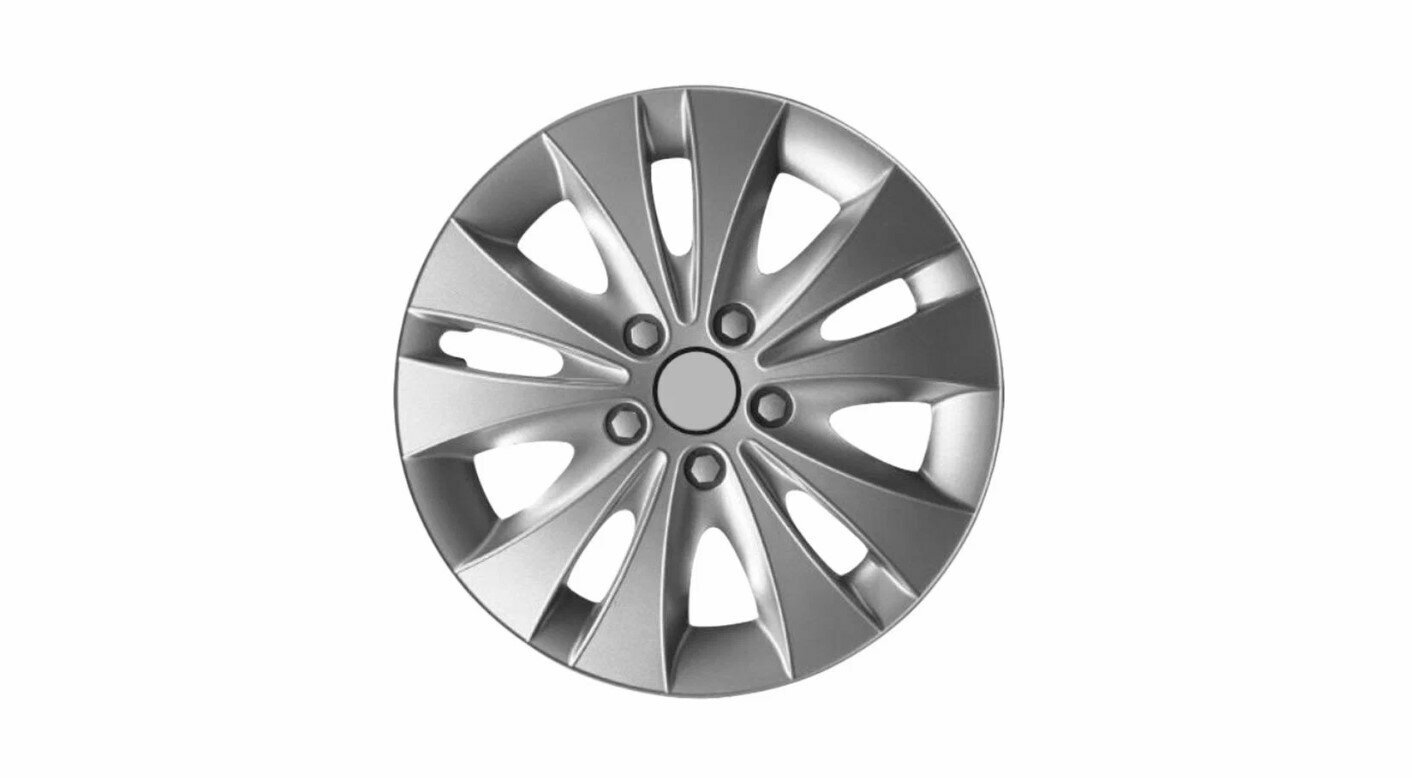 Колпак колеса JESSE LAI "Шторм", R-13, крепление защёлки, серебристый, 4 шт