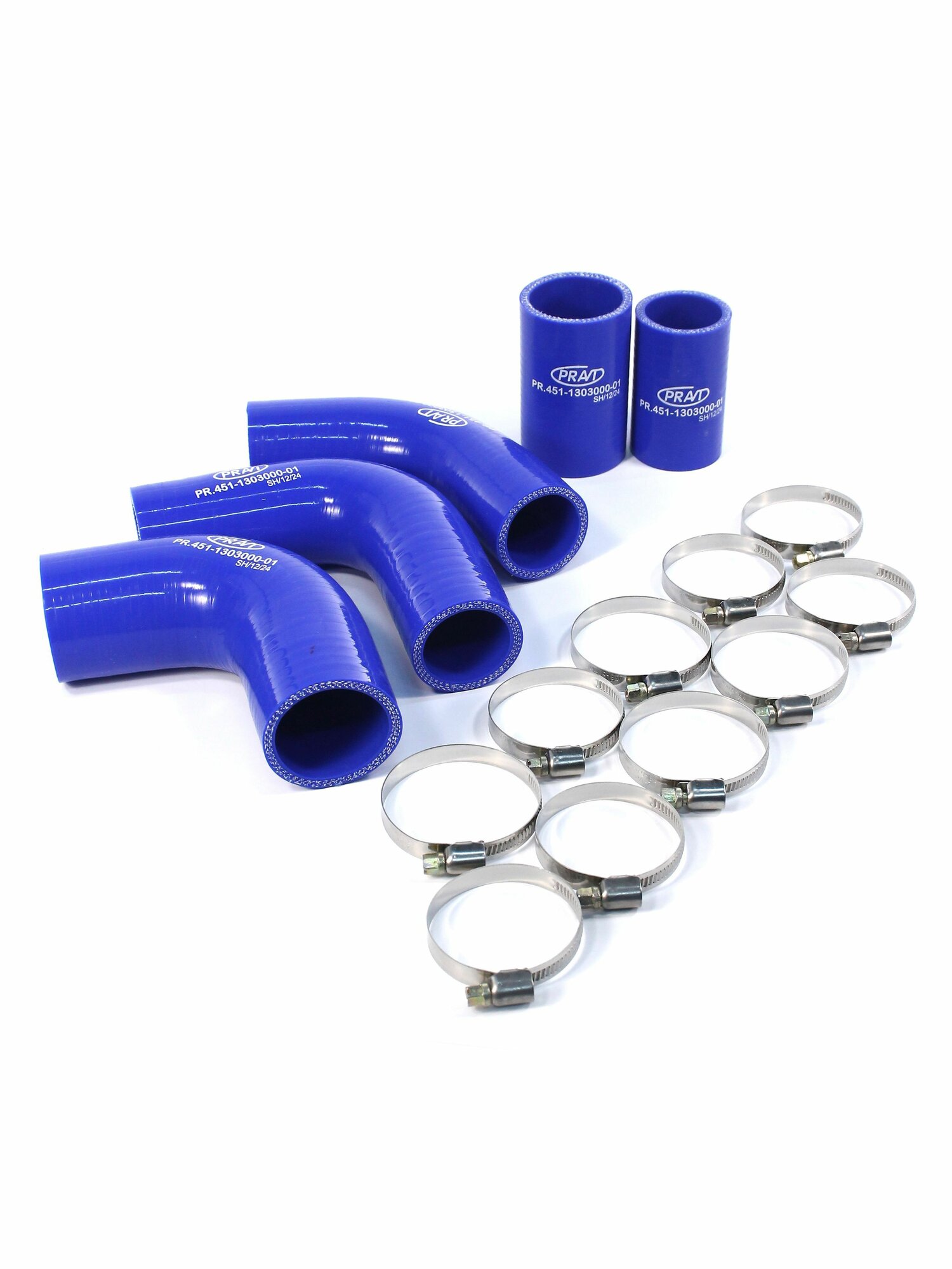 Патрубок радиатора УАЗ дв. 421 (100 л/с) силикон (к-т 5 шт)