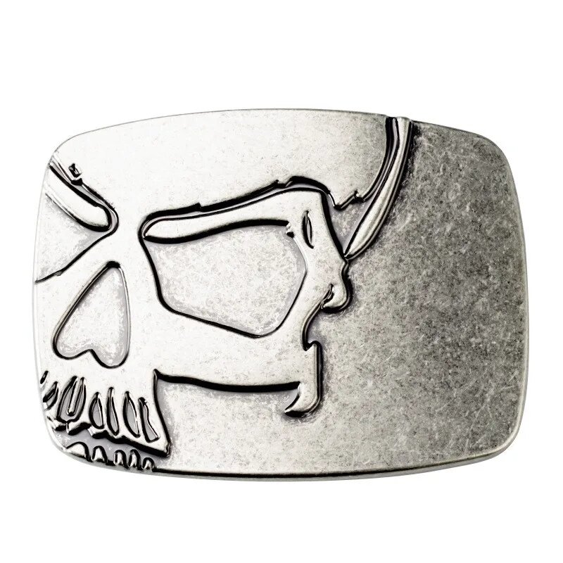 Пряжка для ремня череп Silver