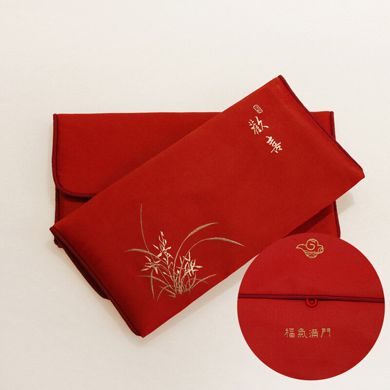 Высококачественные свадебные красные конверты для вступительного экзамена в колледж, красные конверты на десять тысяч юаней, тканевые новогодние свадебные красные конверты, конверты для приданого