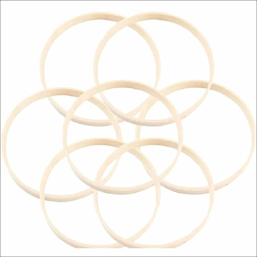10 шт. Деревянные бамбуковые обручи круглые кольца макраме