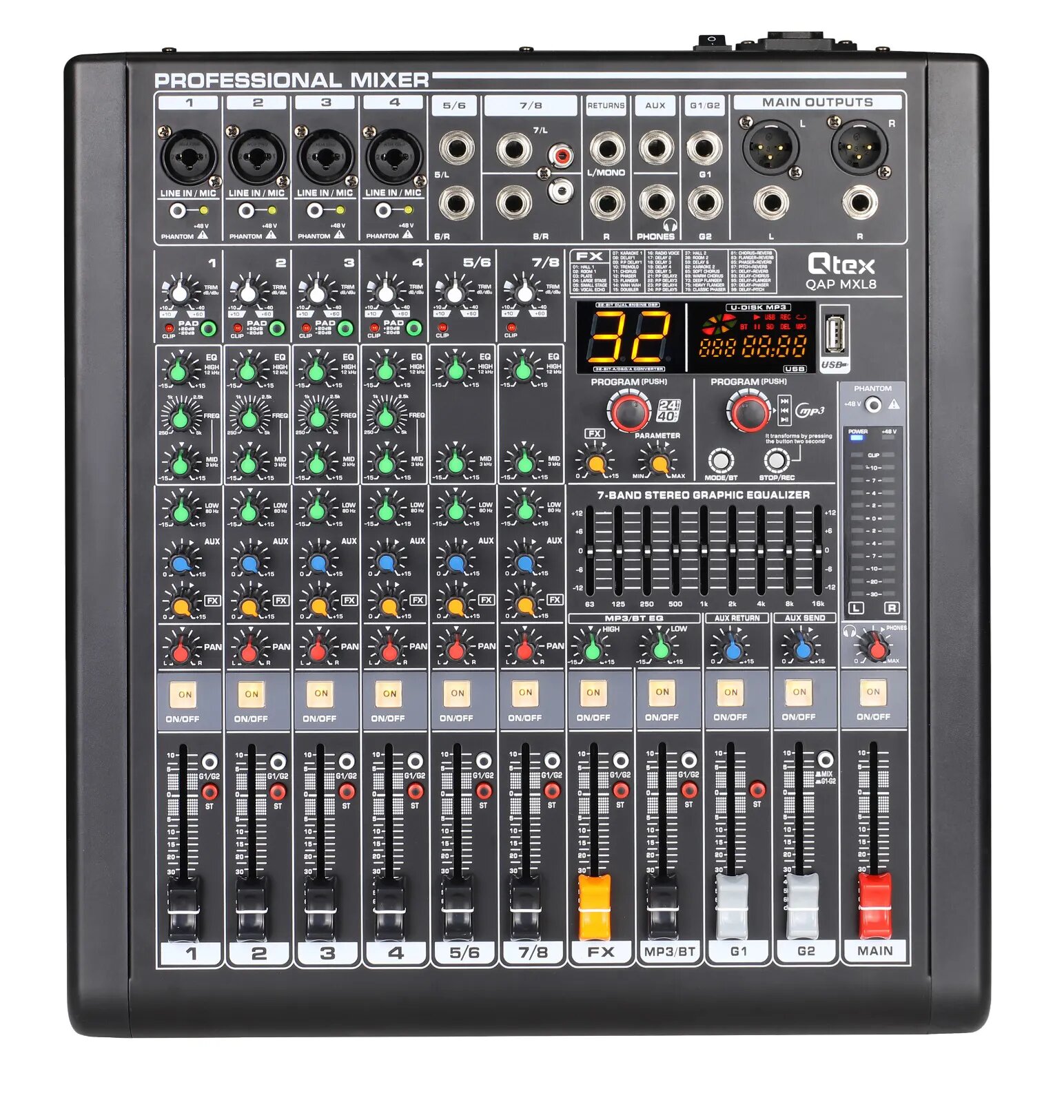 Микшерный пульт Qtex QAP MXL8
