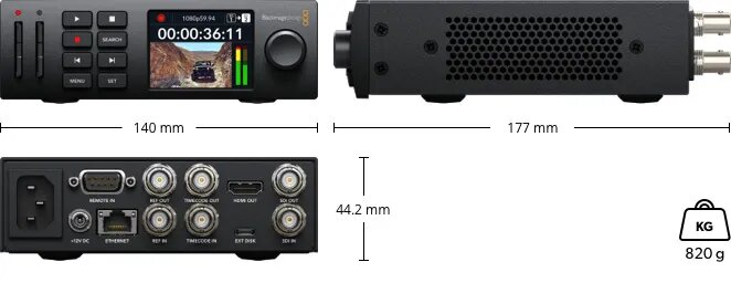 Рекордер Blackmagic HyperDeck Studio HD Mini — фото 1