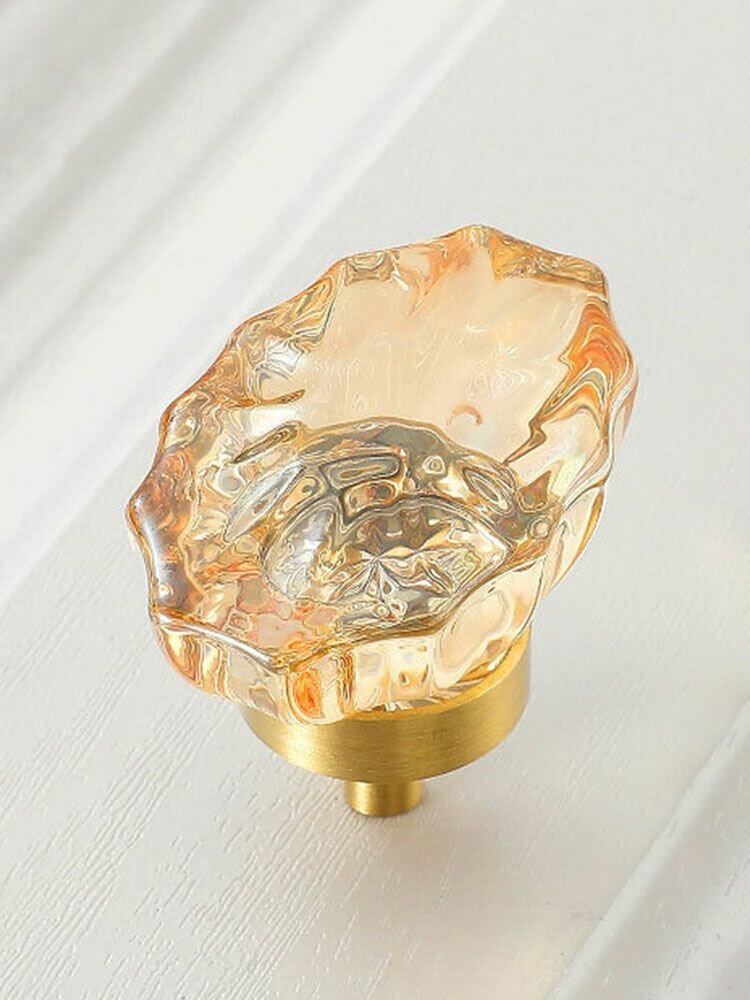 Хрустальные мебельные ручки различной формы, 1 штука