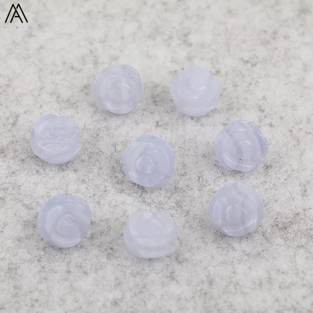 15 шт./лот 10 мм натуральные Агаты, камень Ляпис флюорит, кварцевые кристаллы, резные бусины в форме цветка розы для изготовления ювелирных изделий «сделай сам»