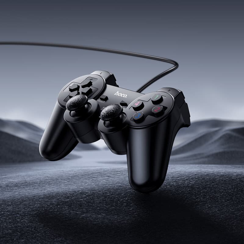 Игровой контроллер Hoco "GA3", проводной, для Windows, Android, черный
