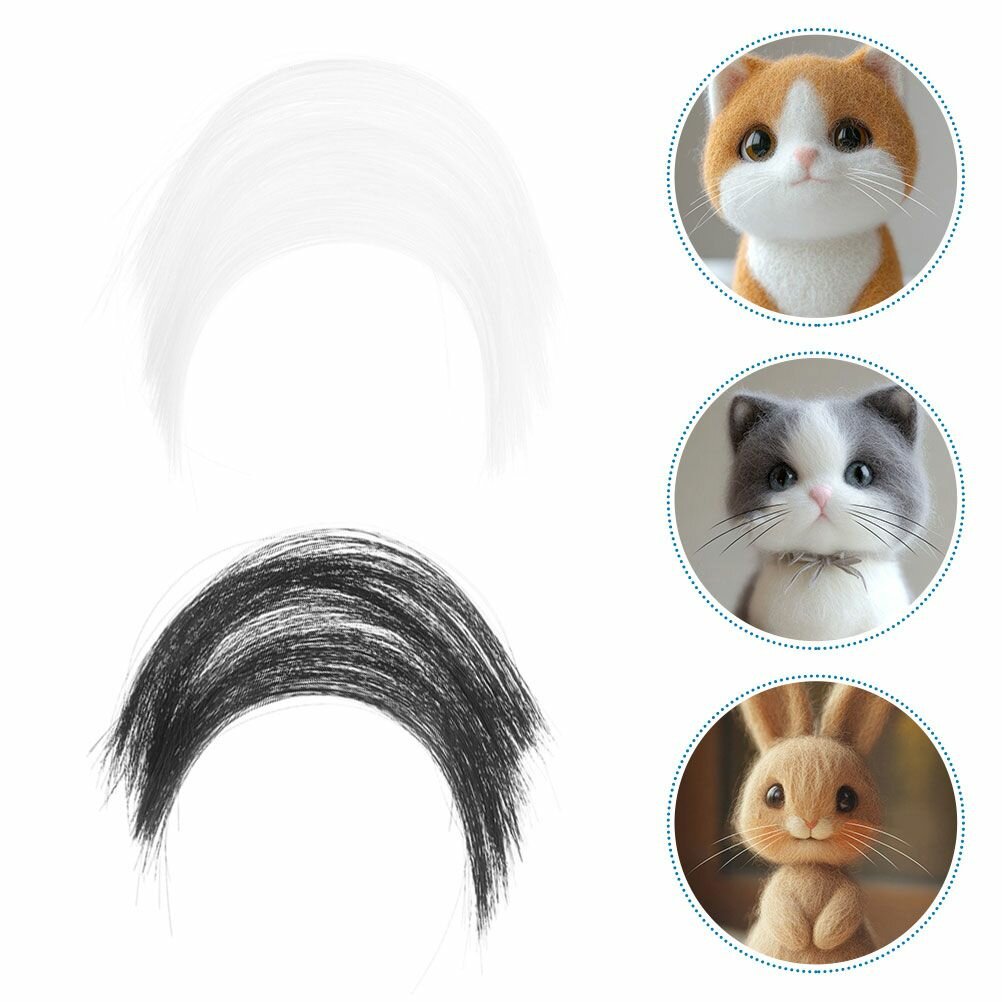 Набор из 2 уп имитационных кошачьих усов из нейлона для декоративных поделок