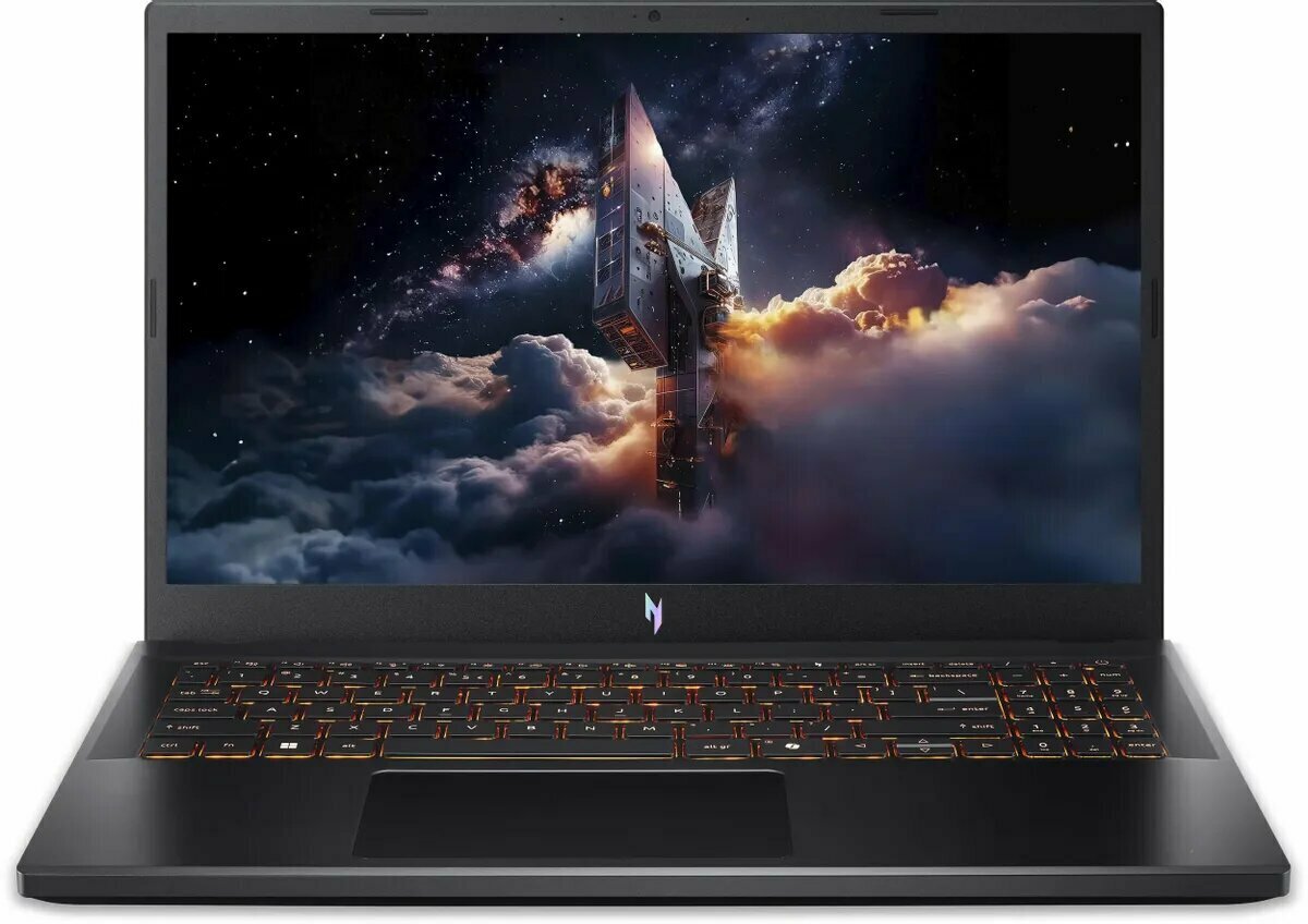 15.6" Игровой ноутбук Acer Nitro V15, 1920x1080 IPS 165Гц, Intel Core 5 Intel Core 5 210H 2.2 ГГц, RAM 16 ГБ DDR4, SSD 1024 ГБ, NVIDIA GeForce RTX 5050 (8 Гб), Windows 11 Pro + MS Office Pro, Черный, Русская раскладка