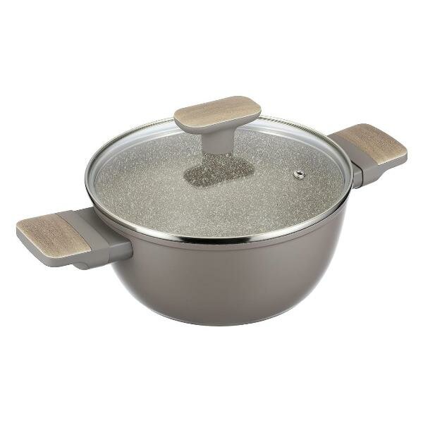 Кастрюля 2.3л/20см (кованый алюминий) с крышкой REGENT inox LATTE