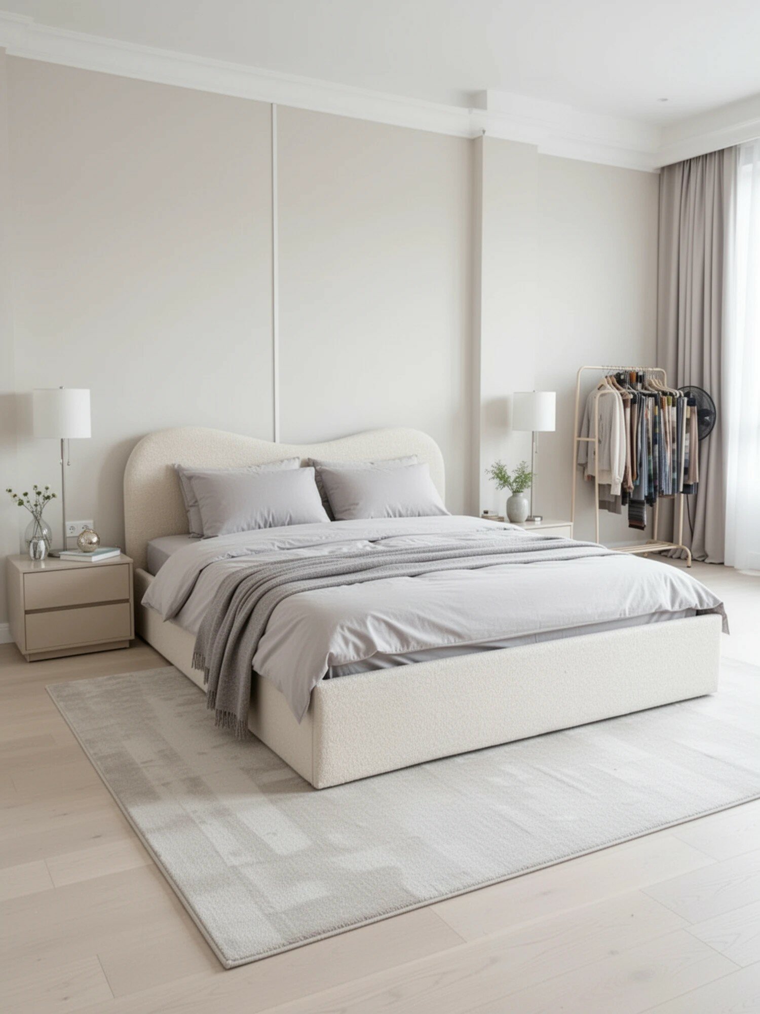 Кровать Волна 200х200, подъемный механизм , дизайнерская модель , букле , комфорт, уют, мягкость, двуспальная кровать