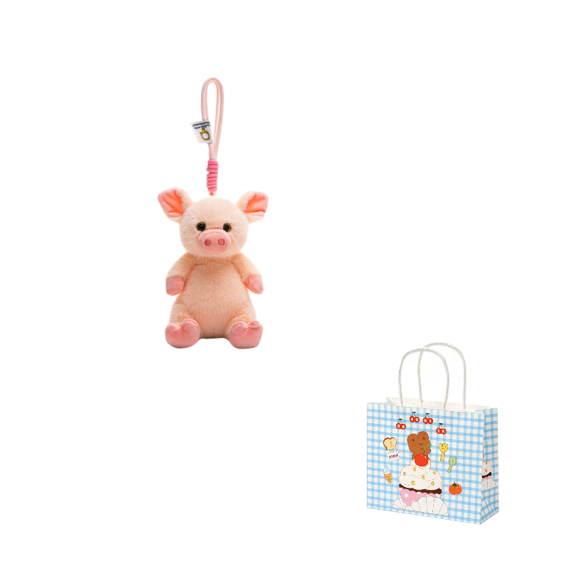 Плюшевая подвеска унисекс YANGWAWAHEXIAOXIONGTIAOWU, 15 CM EU, Pink Piggy