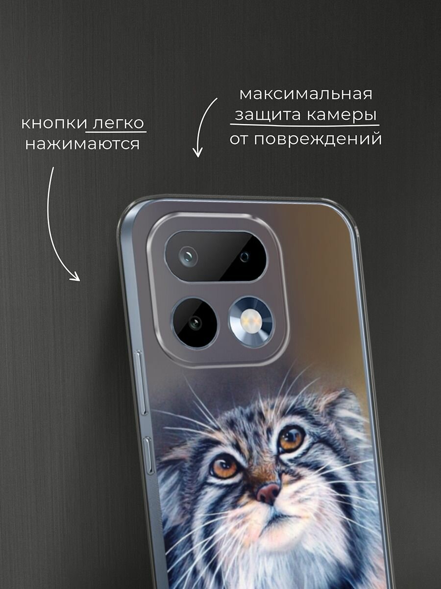 Чехол на Realme 16 Pro / Реалме 16 Про с принтом Кот манул 2 — фото 1