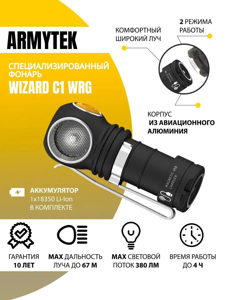 Фонарь налобный светодиодный аккумуляторный