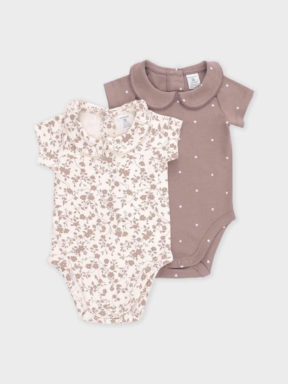 Боди К 6540-2уп/капучино Н054,молочный Н107, комплект из 2 шт.