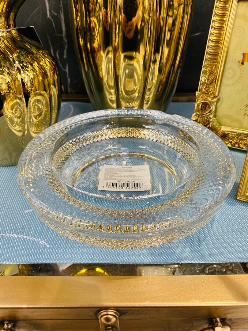 Пепельница прозрачный Casaentera 18.5х18.5х4 см CE02-816704