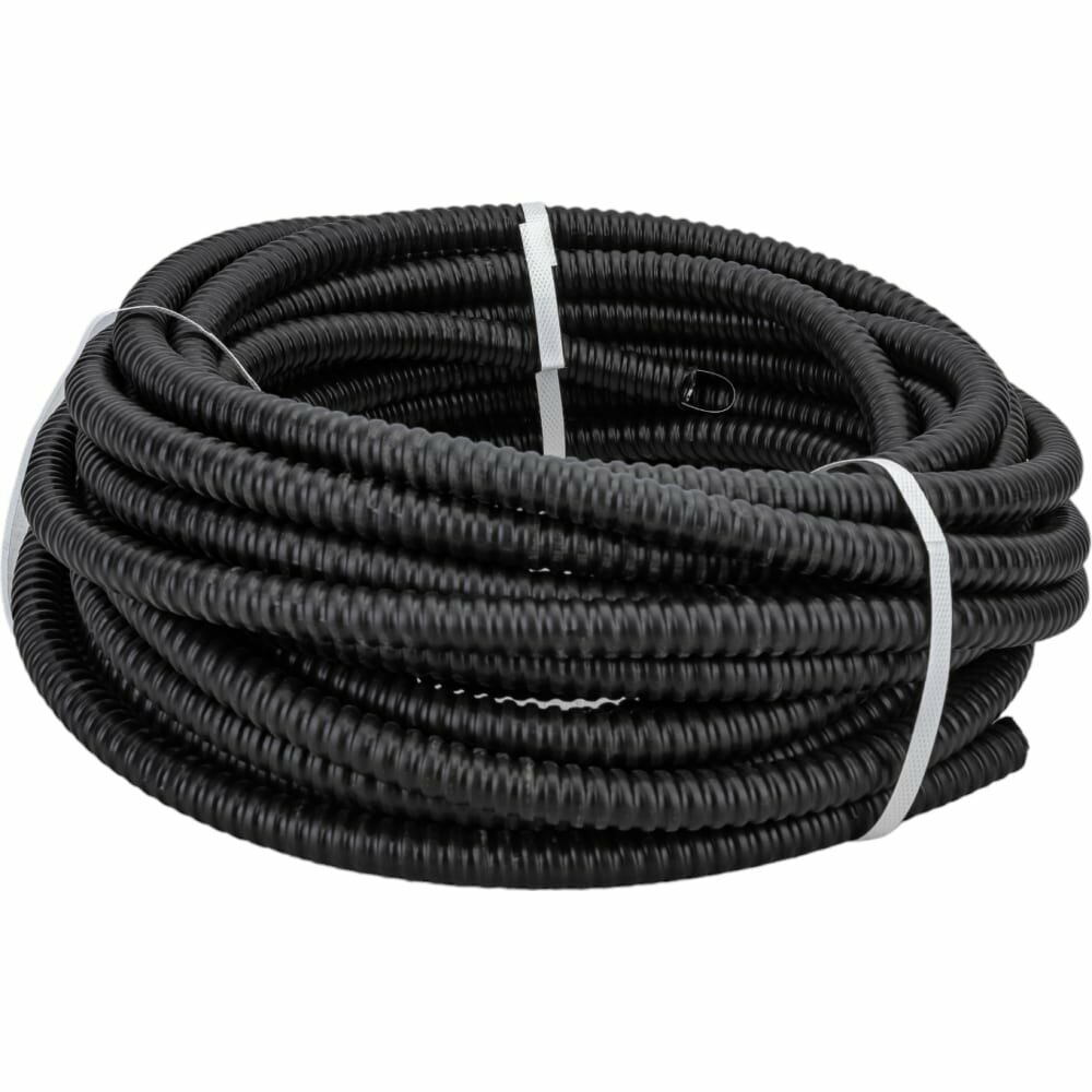 Металлорукав в ПВХ изоляции с протяжкой Урал ПАК РЗ-Ц-П нг 15мм черный (20) МР-1201015-020