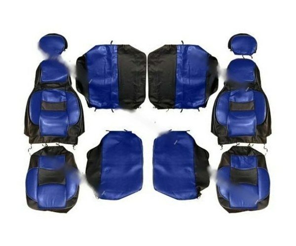 Чехлы 2111,12,71,72 экокожа/кожзам задняя спинка раздельная синие