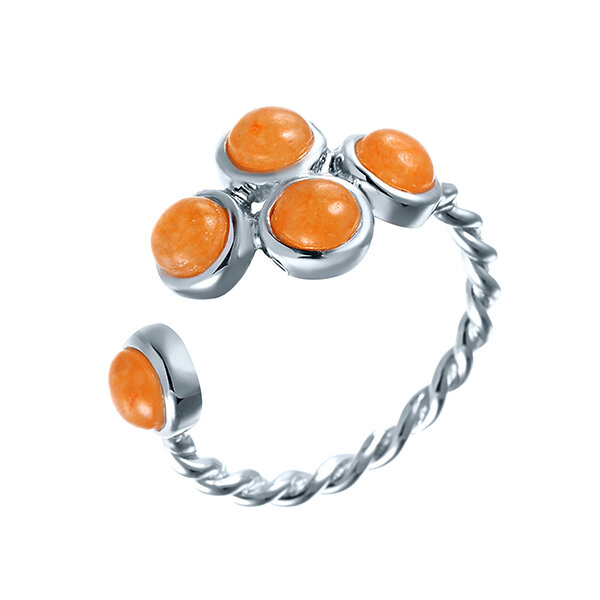 Кольцо, серебро, 925 проба, жадеит