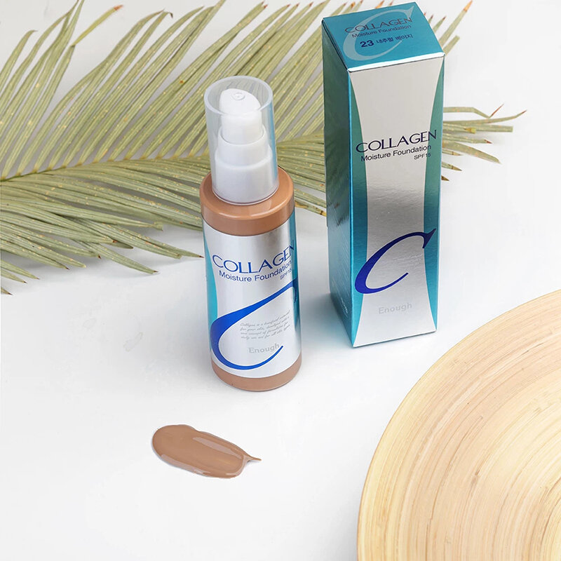 Тональная основа для лица Enough Collagen Moisture Foundation, с коллагеном, увлажняющая, SPF 15, тон: 23 Natural Beige,