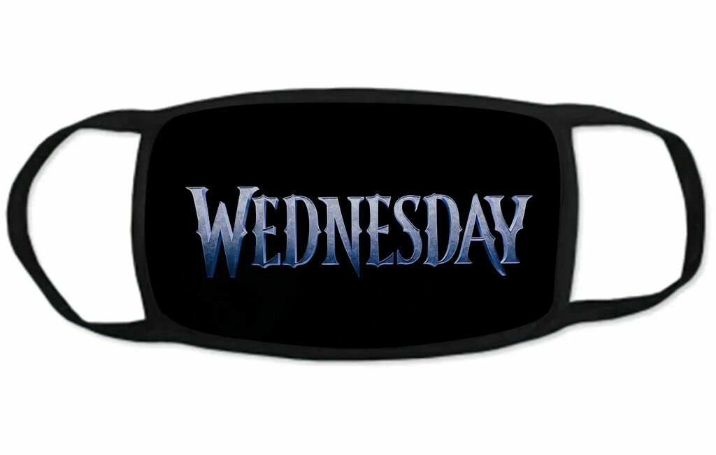 Маска защитная тканевая на лицо Уэнсдэй, Wednesday №12, Детская - 18 на 10 см