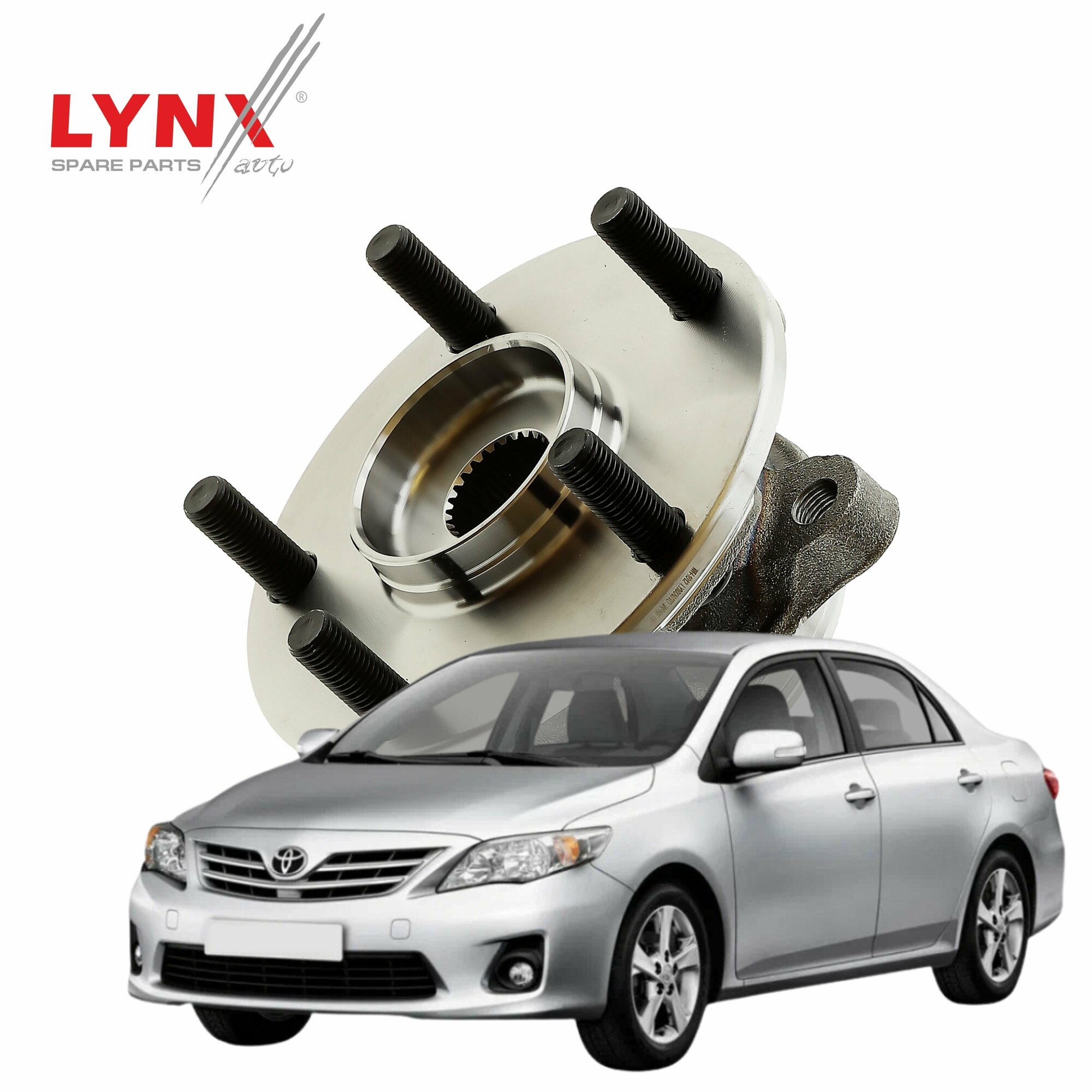 Ступица колеса Toyota Corolla (10) / Тойота Королла 2006 2007 2008 2009 2010 2011 2012 2013 / передняя, 1шт, LYNXauto